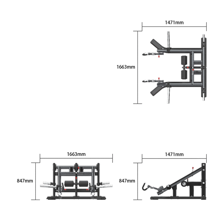 Evolve Ultra Series Plate Loaded Iso Lateral Squat Lunge (PL-UL-580 ...